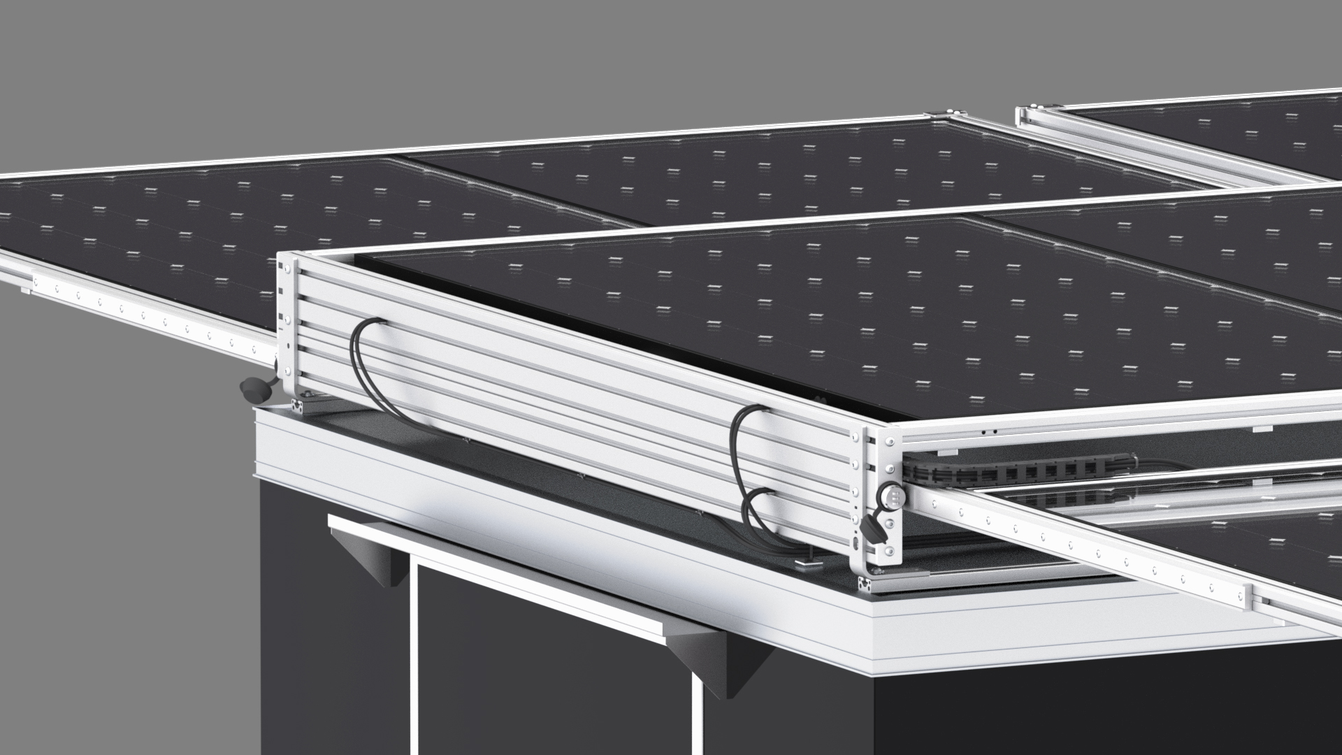 Sliding Solar Panel Rack System: SR1-3DS - Orion Designs