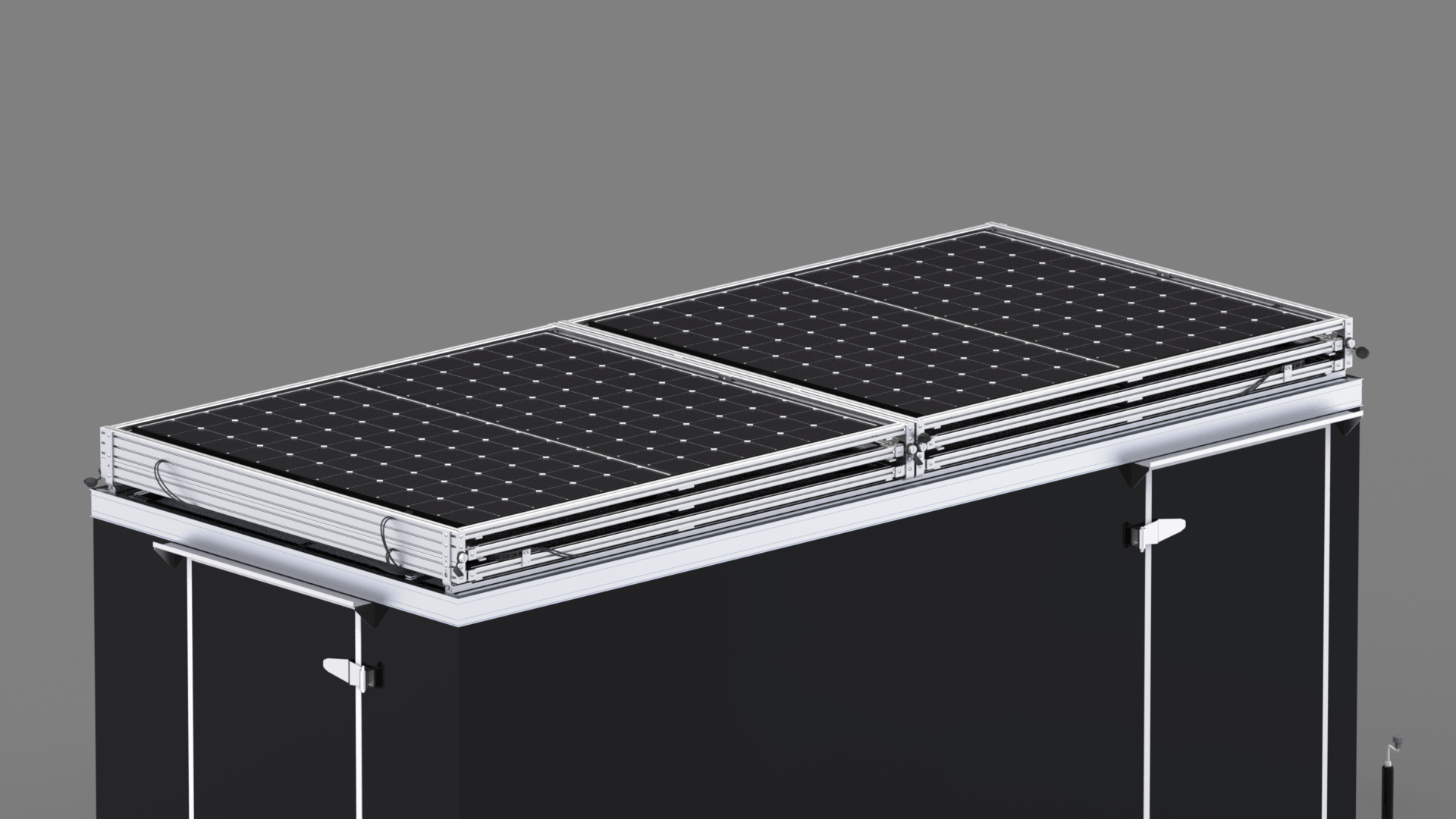 Sliding Solar Panel Rack System: SR1-3DS - Orion Designs