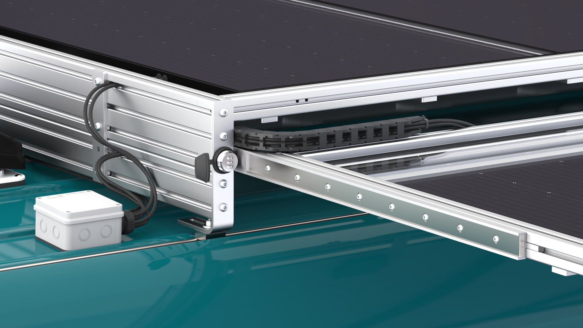 Sliding Solar Panel Rack System: SR1-3DS - Orion Designs